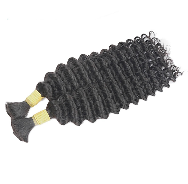 2 BUNDLE DEEP WAVE BULK Human Remy Hair Goddess Curls (18-26Inch ...