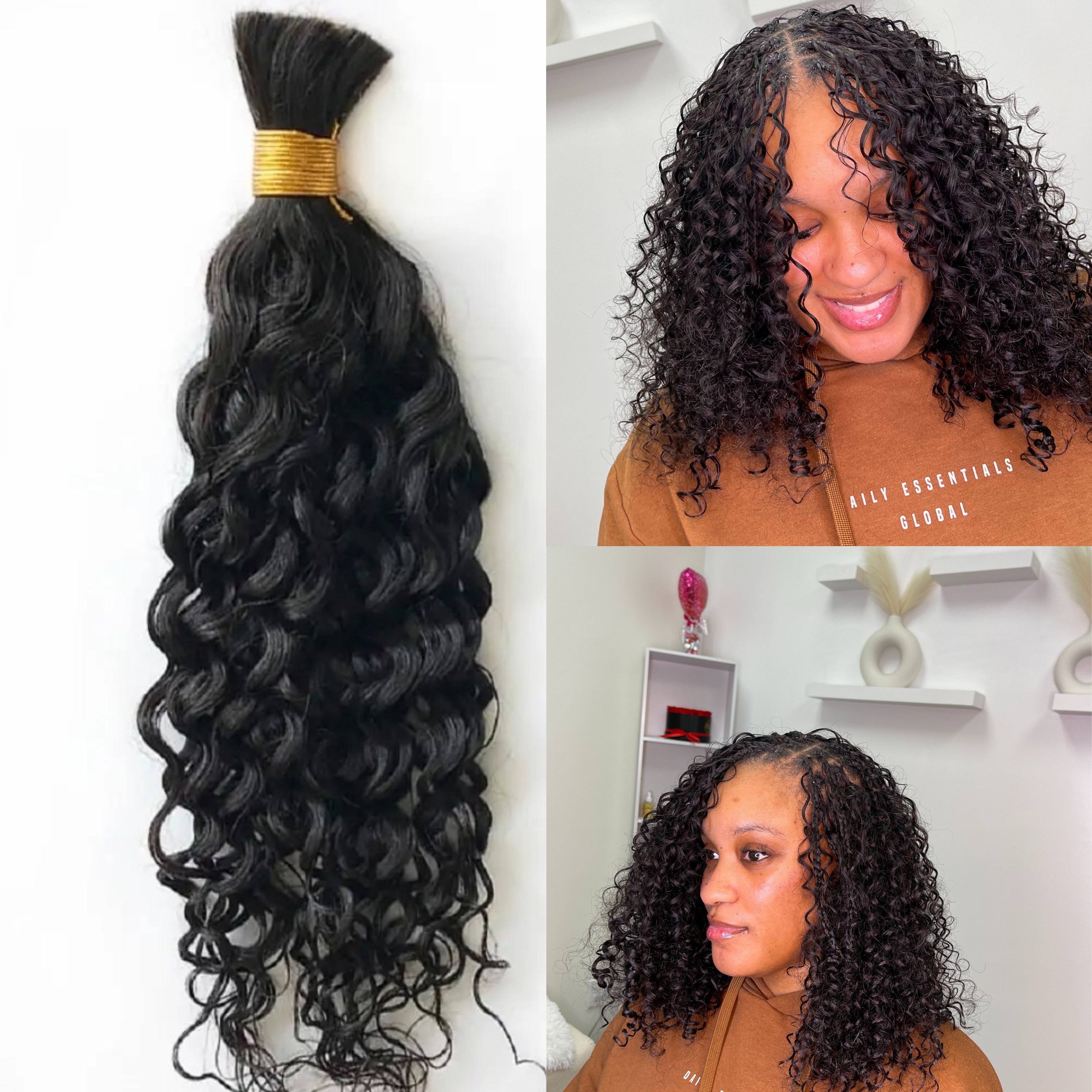 Final Sale: 1 BUNDLE Goddess Italian Curly Bulk Human Hair (18-26 Inch ...